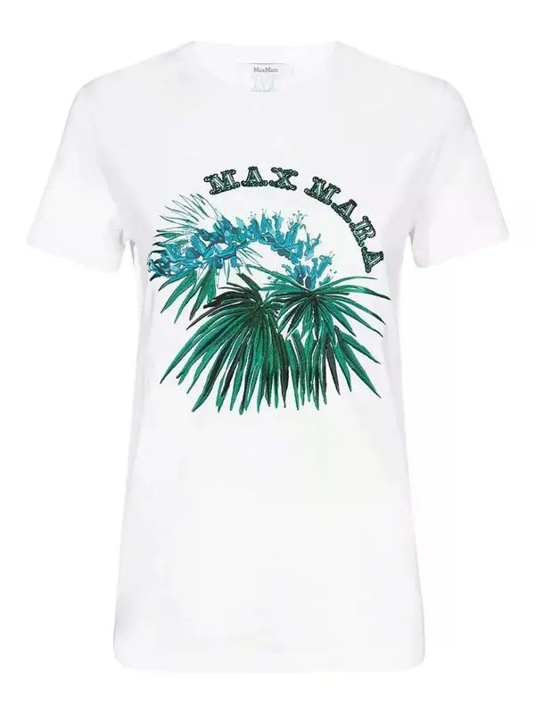 Max Mara Embroidered Cotton T-shirt - White