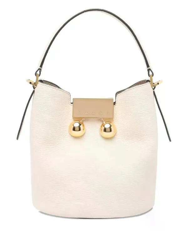 Marni Leather Bucket Bag - Neutrals