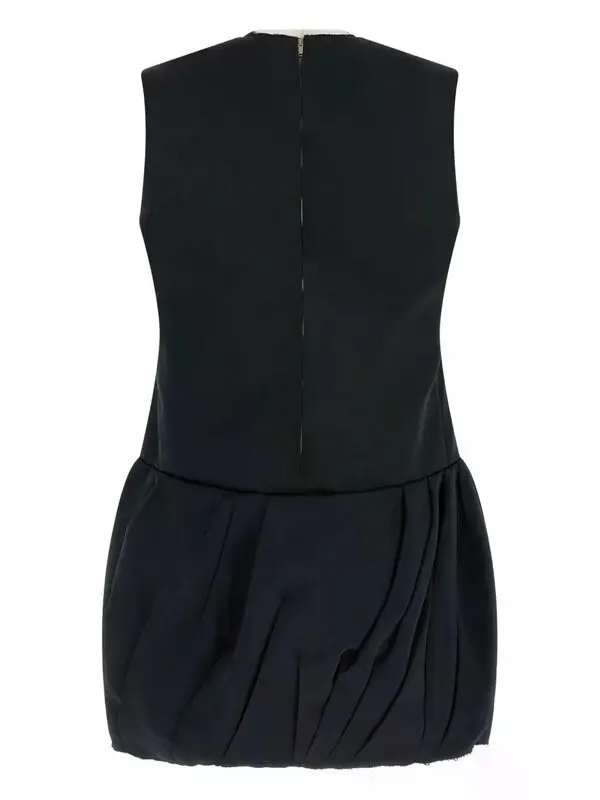 JIL SANDER V-neck Balloon-skirt Mini Dress