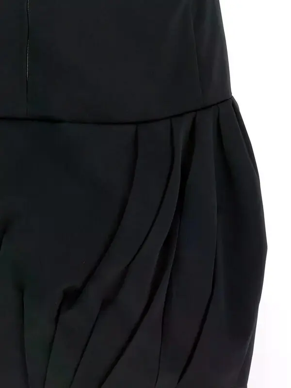 JIL SANDER V-neck Balloon-skirt Mini Dress