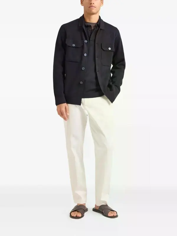 Orlebar Brown Brigg Buttoned Shirt Jacket - Blue