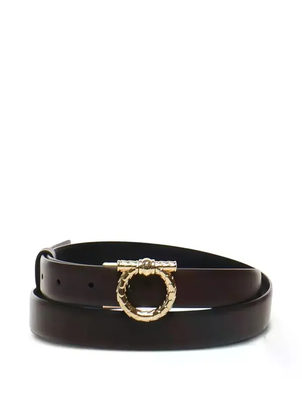 FERRAGAMO Gancini-buckle Leather Belt - Brown