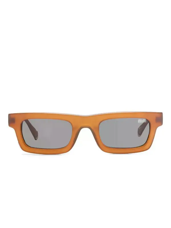 Rhude Lightning Rectangle Sunglasses - Brown