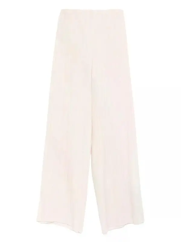 FORTE_FORTE Textured Wide-leg Trousers - Neutrals