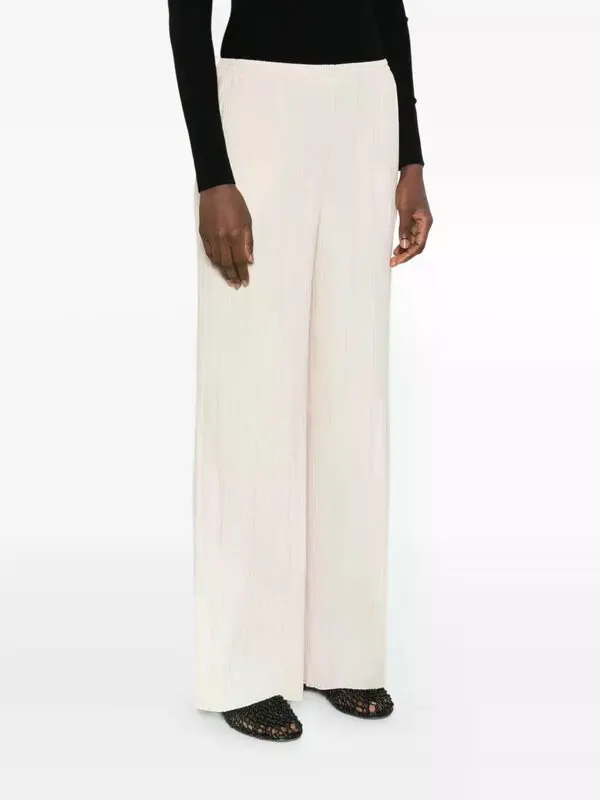 FORTE_FORTE Textured Wide-leg Trousers - Neutrals