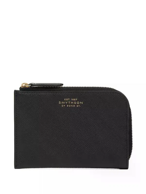 Smythson Panama Zip-around Wallet - Black
