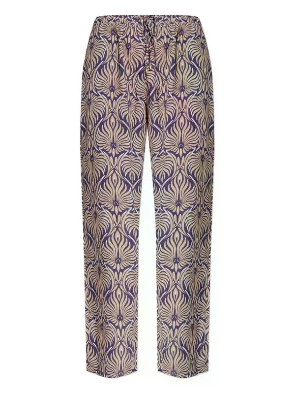 Hanro Floral-pattern Drawstring Trousers