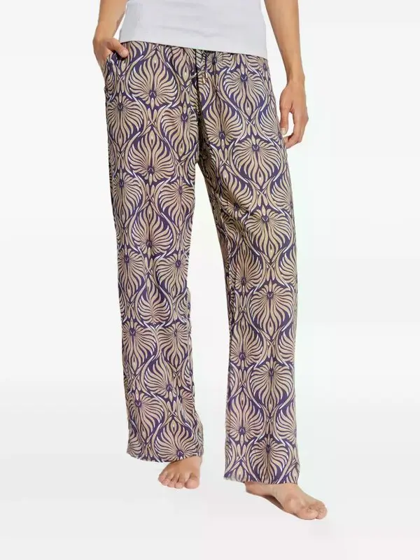 Hanro Floral-pattern Drawstring Trousers