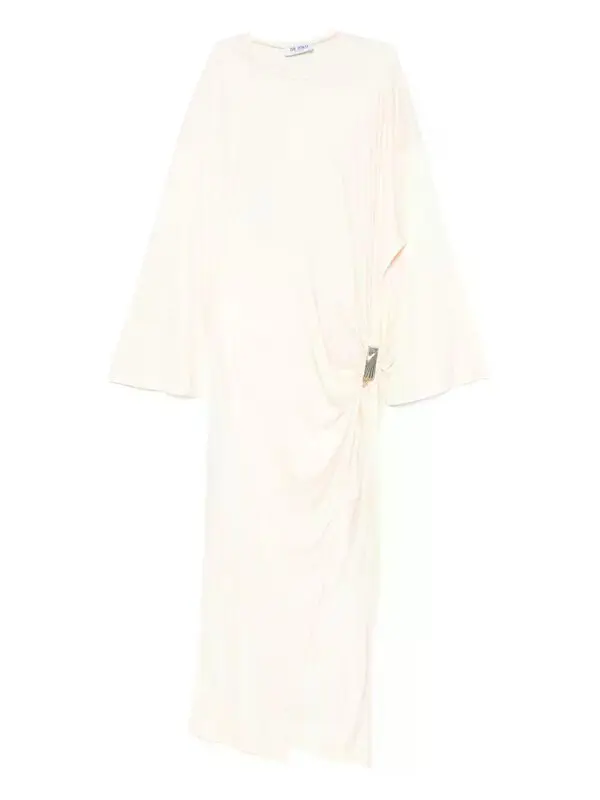 Attico Knot-detail Midi Dress - Neutrals