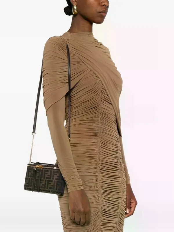 Fendi Ff-pattern Mini Bag - Brown