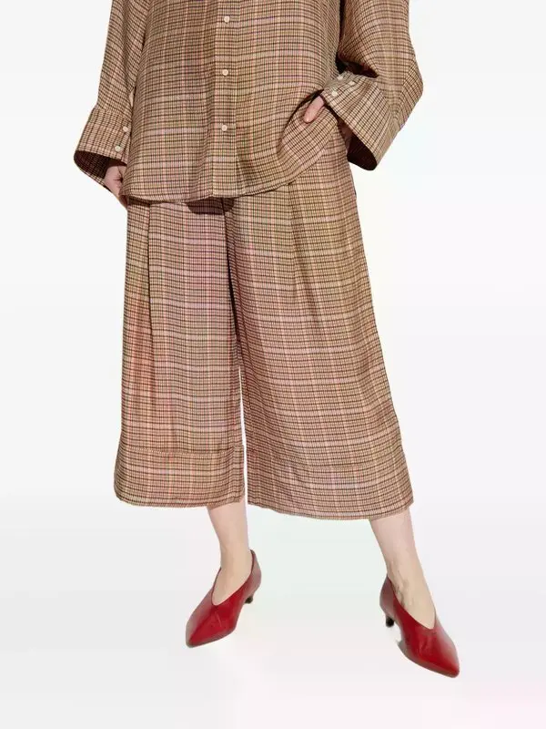 Munthe Check-pattern Pleated Trousers