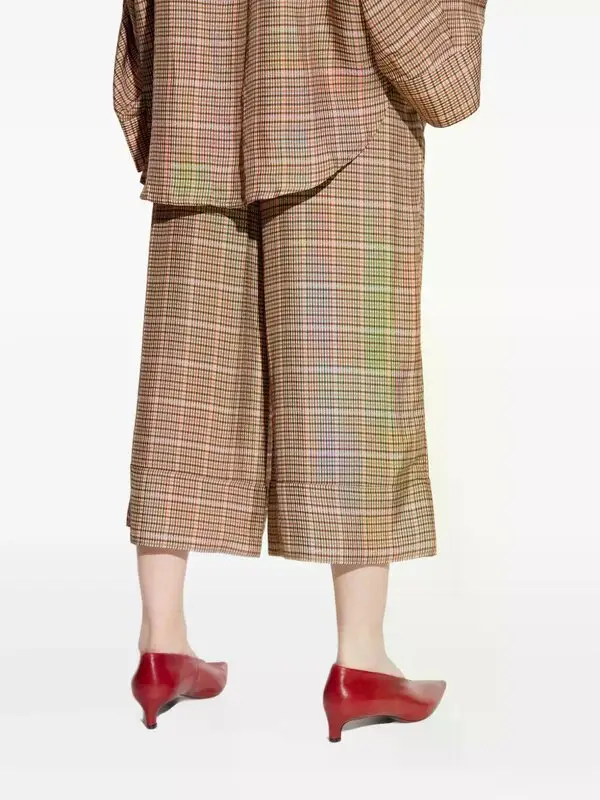 Munthe Check-pattern Pleated Trousers