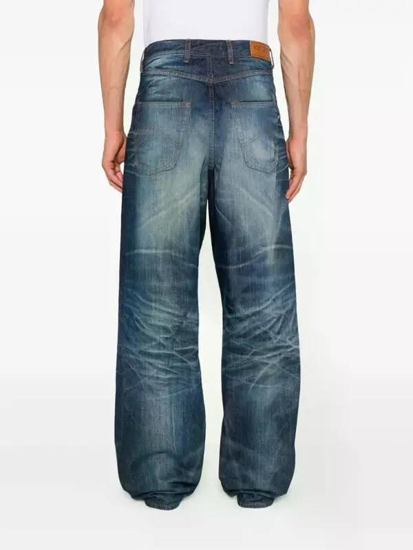 Kenzo Faded-effect Straight Leg Jeans