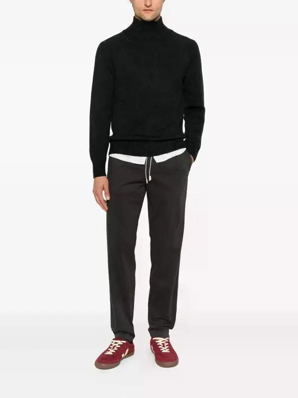 Eleventy High-neck Wool Sweater - Grey
