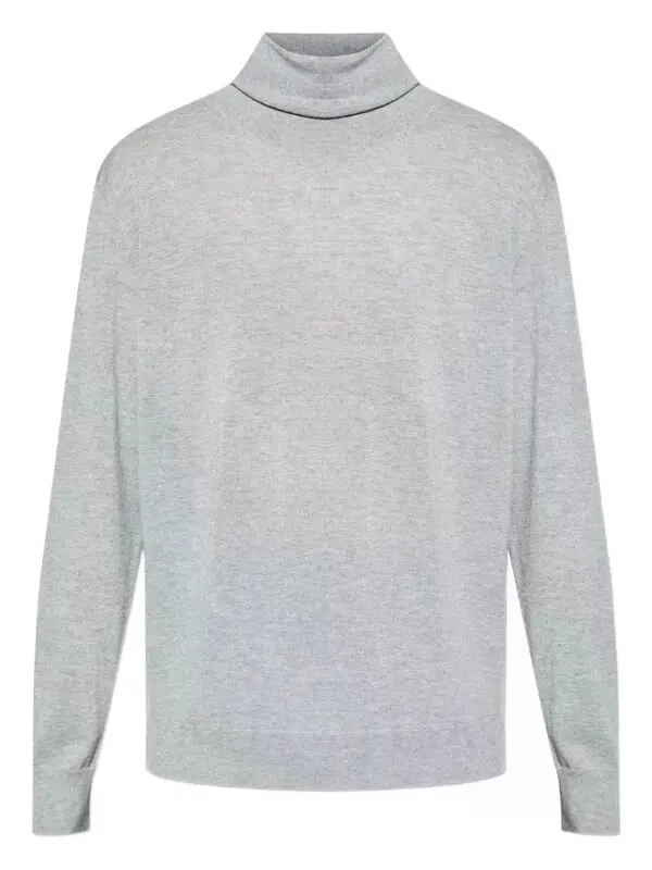 Eleventy Turtleneck Cashmere Sweater - Grey