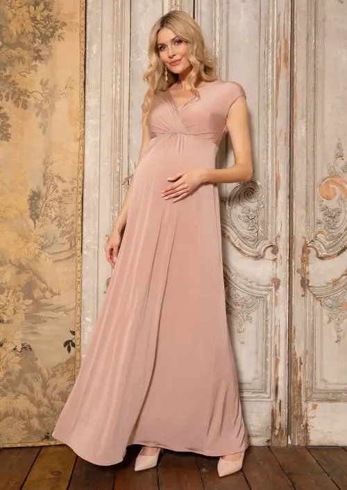 TIFFANY ROSE MATERNITY Francesca Maternity Maxi Dress - Blush