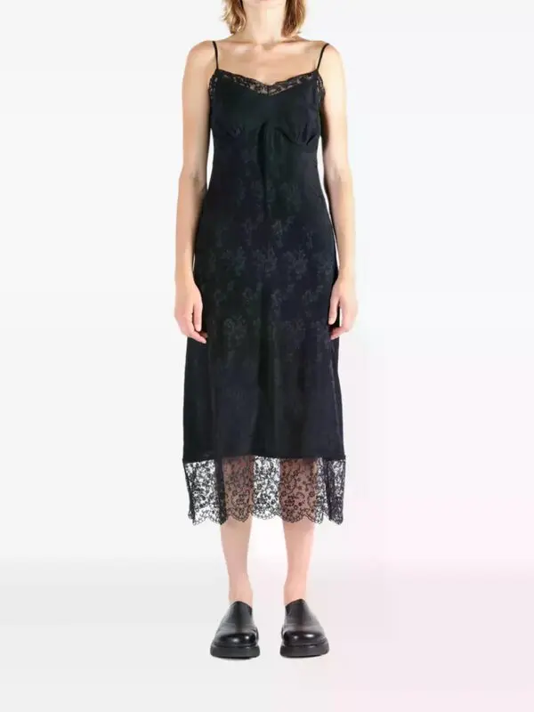 Simone Rocha - Floral-Lace Slip Midi Dress
