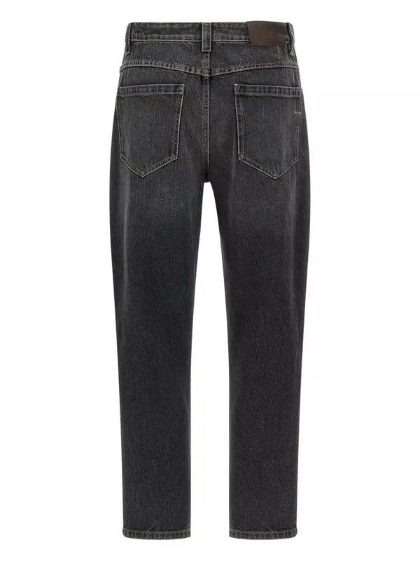 Brunello Cucinelli Monile Detail Stonewashed Jeans - Black