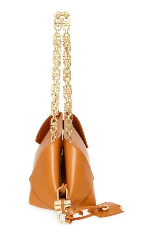 FERRAGAMO Folded Leather Shoulder Bag