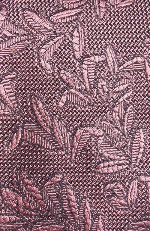 Zegna Leaf Silk Jacquard Standard Tie - Pink