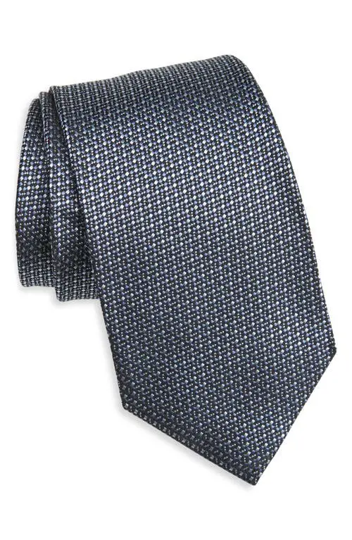 Zegna Mulberry Silk Standard Neck Tie - Blue