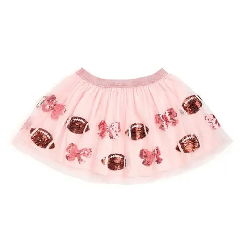SWEET WINK Bow Football Sequin Tutu