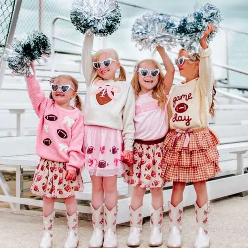 SWEET WINK Bow Football Sequin Tutu