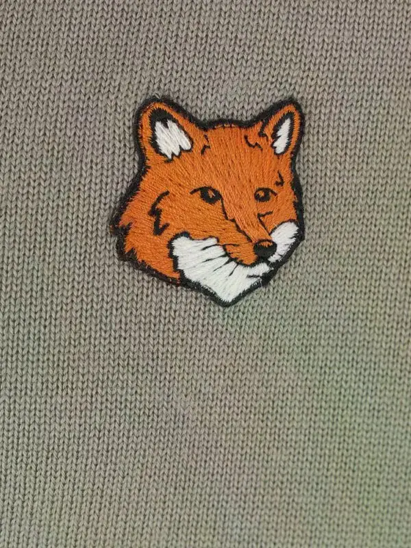 Maison Kitsuné Fox-head Patch Pocket Cardigan - Green