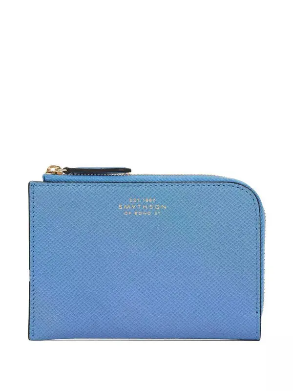 Smythson Small Panama Zip-around Pouch - Blue