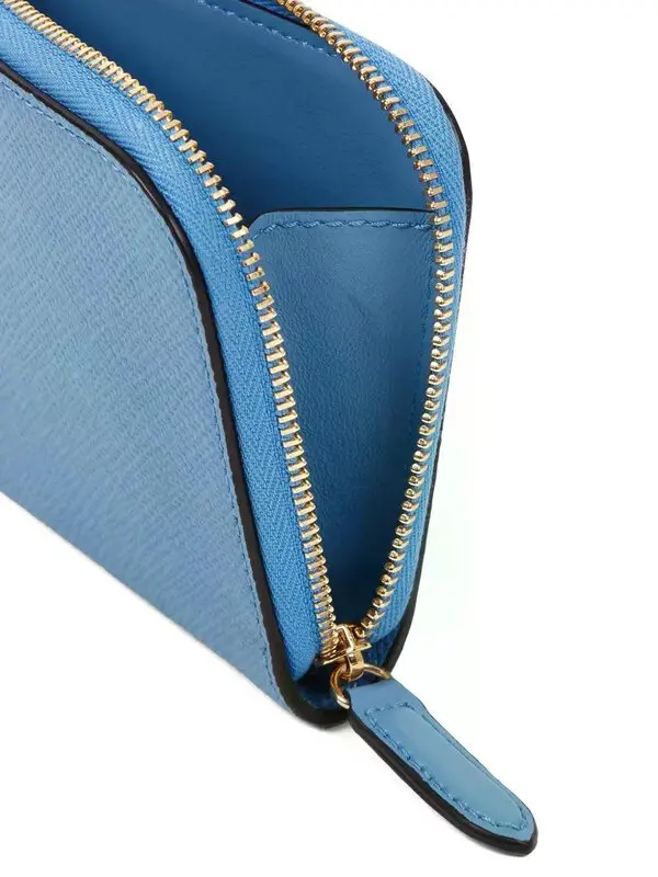 Smythson Small Panama Zip-around Pouch - Blue