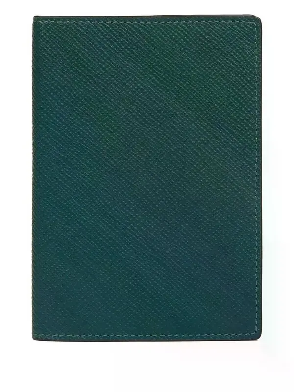 Smythson Fold-over Passport Cover - Green