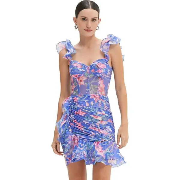 PatBO Amaryllis Flutter Mini Dress