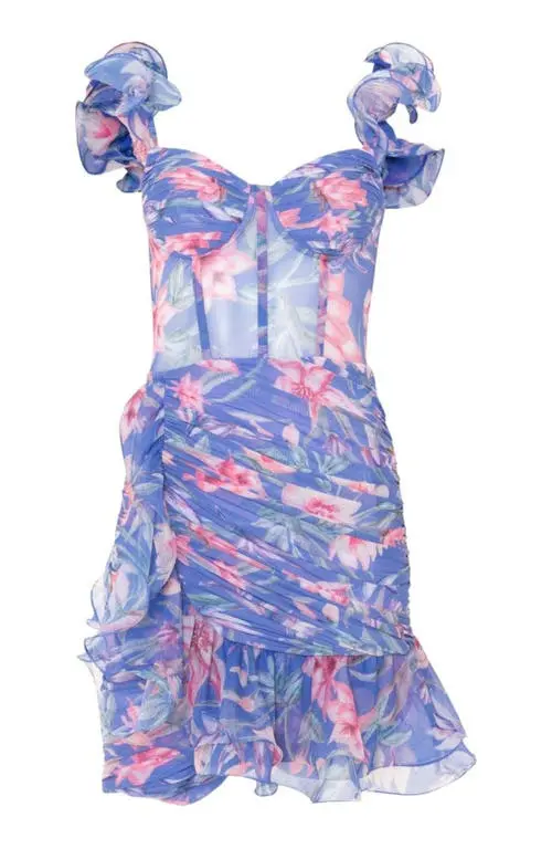 PatBO Amaryllis Flutter Mini Dress