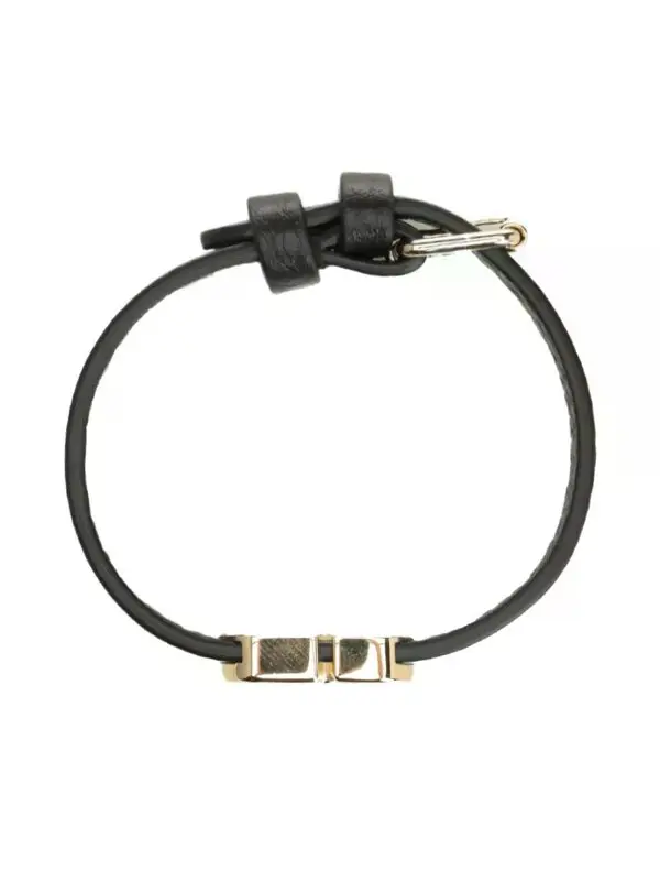 Valentino Garavani V-logo Leather Bracelet