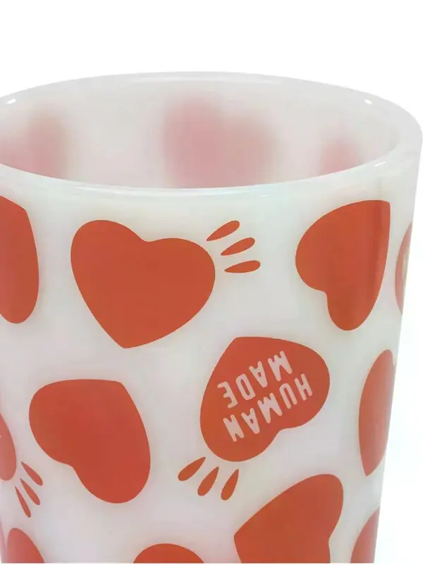 HUMAN MADE Heart-print Glass Tumbler - Red