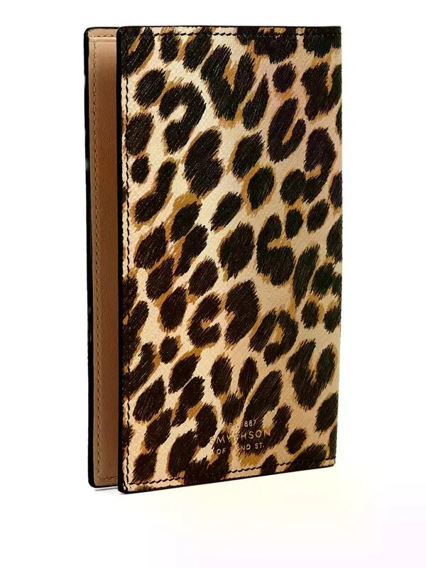 Smythson Panama Leopard-print Passport Cover