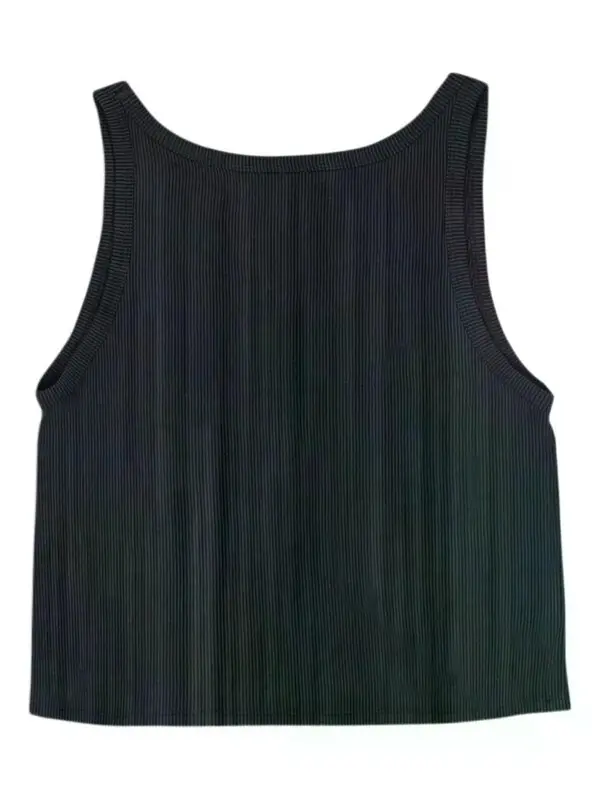 Callipygian Ribbed Tank Top - Black