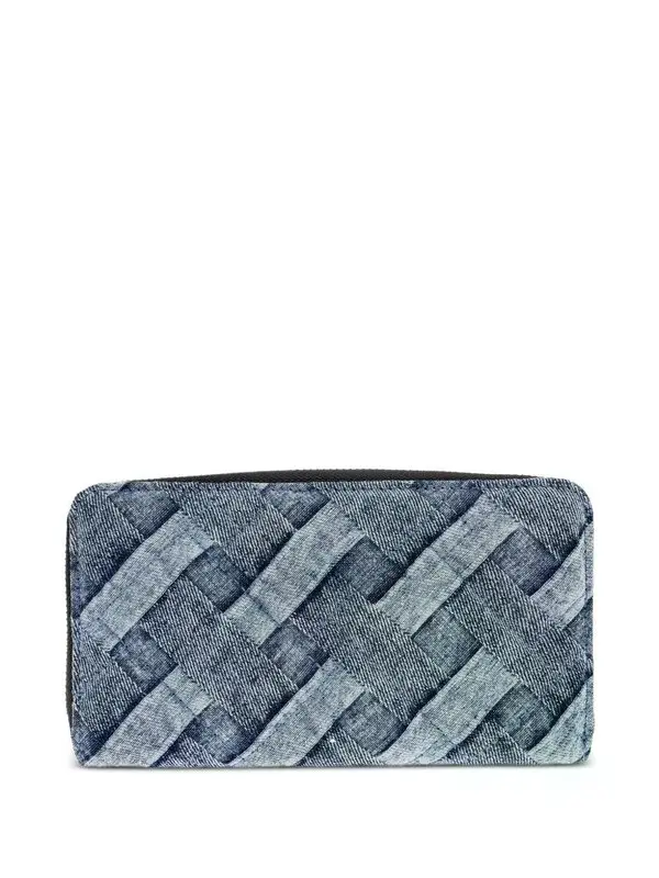 Kurt Geiger Woven Denim Blue Backpack and Wallet KENSINGTON BACKPACK Denim Fabric Backpack by KURT GEIGER LONDON main image 4