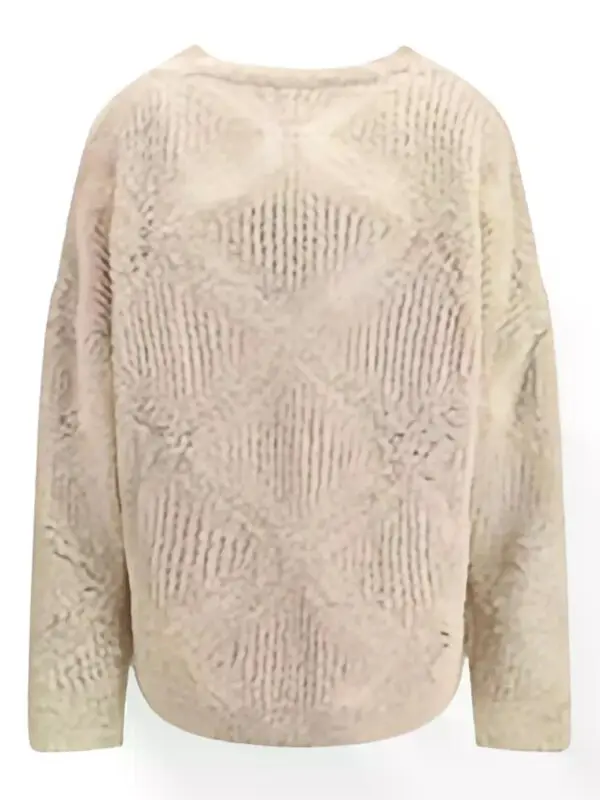 Giorgio Armani V-neck Textured Knit Sweater