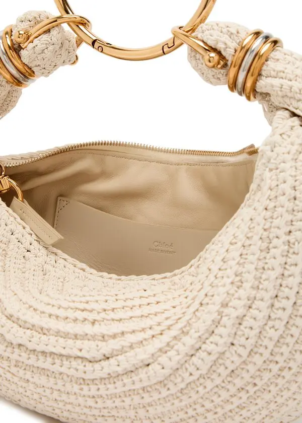 Chloé Bracelet Crochet Top Handle Bag - Ivory