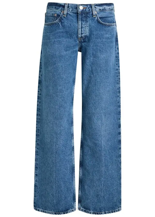 AGOLDE Low-rise Straight-leg Jeans - Blue