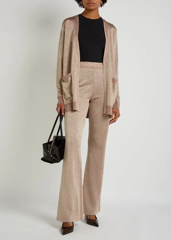 Missoni Belted Lamé Knit Cardigan - Rose
