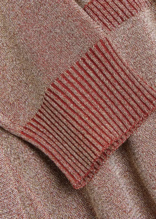 Missoni Belted Lamé Knit Cardigan - Rose