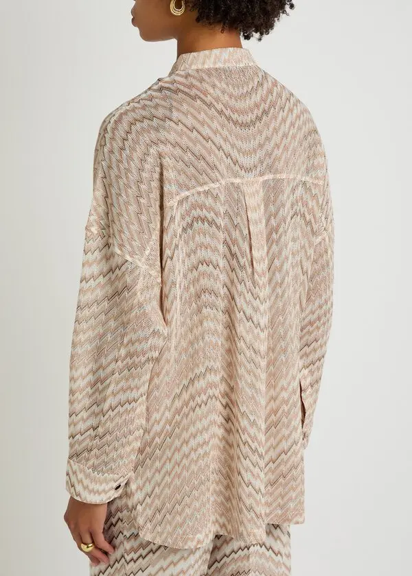 Missoni Fine-knit Zigzag Blouse - White