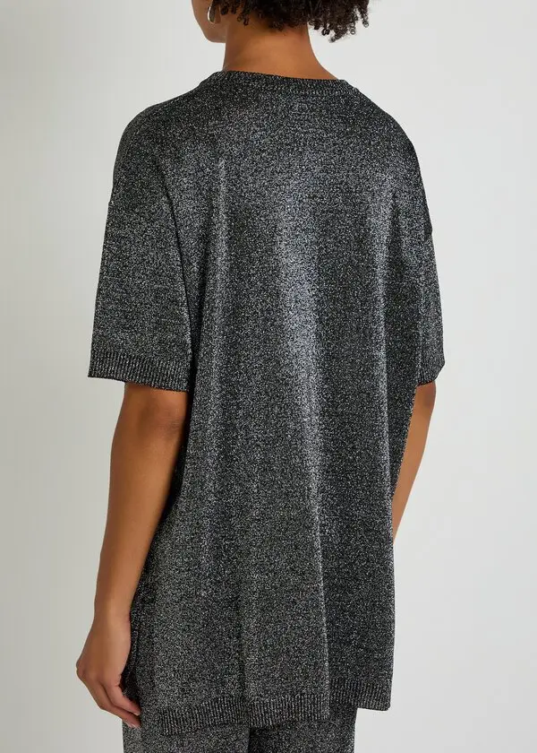 Missoni Lamé Fine-knit T-shirt - Silver