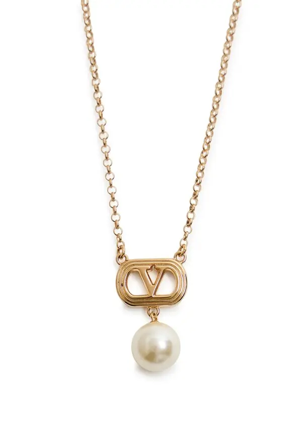 Valentino Garavani Vlogo Necklace - Pearl