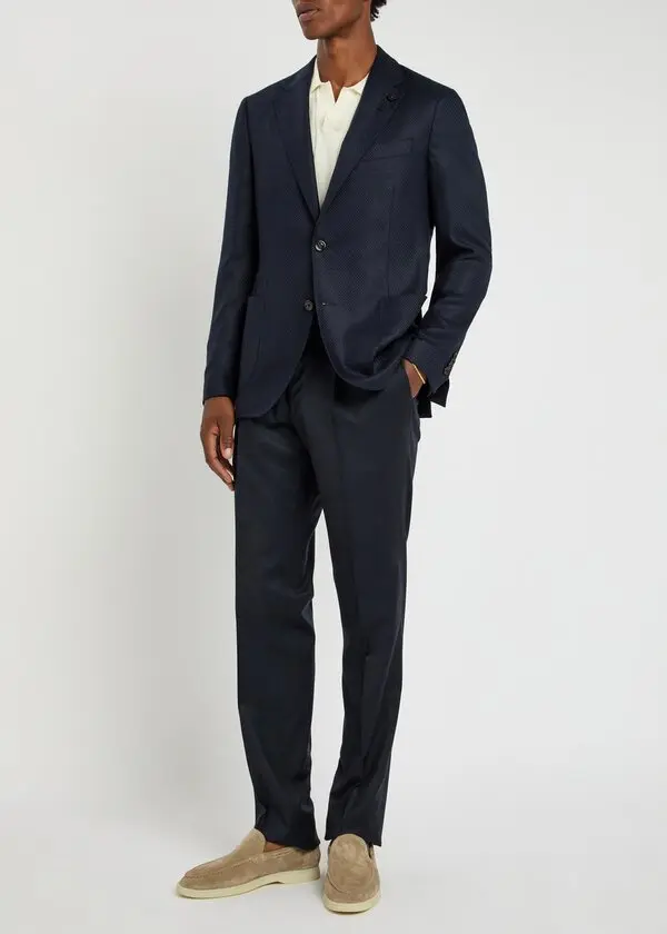 LARDINI Wool And Cashmere-blend Trousers
