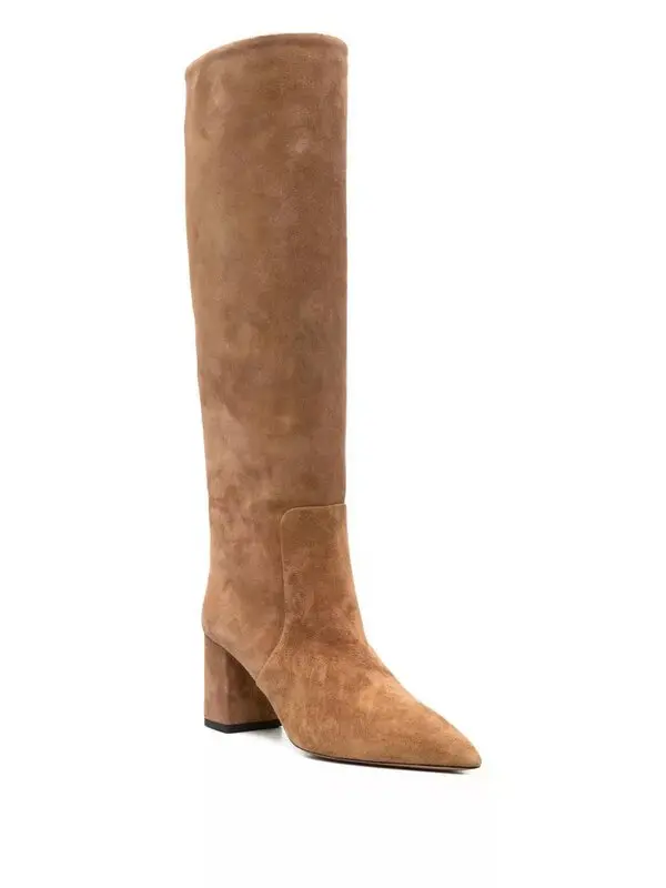 Paris Texas 70mm Calf Suede Block-heel Boots