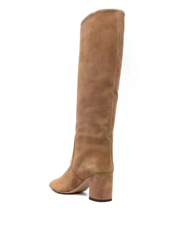 Paris Texas 70mm Calf Suede Block-heel Boots