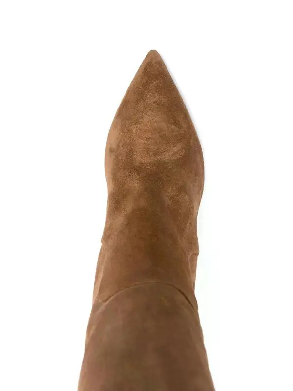 Paris Texas 70mm Calf Suede Block-heel Boots